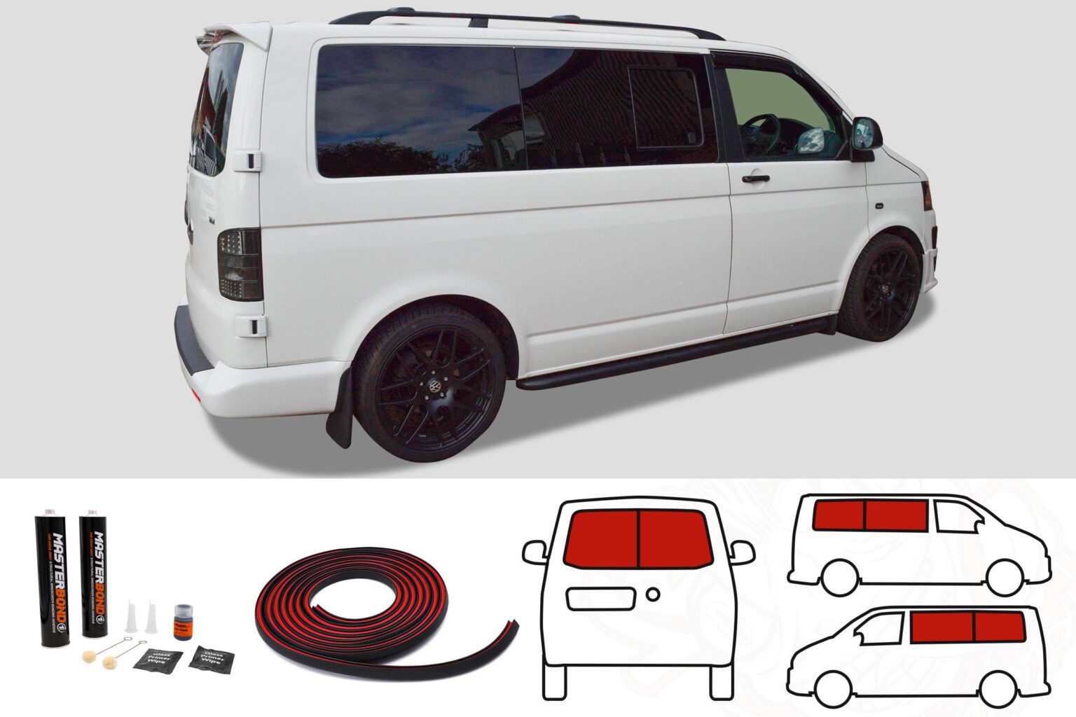 VW T5 Privacy Tinted Conversion Windows - Vee Dub Transporters