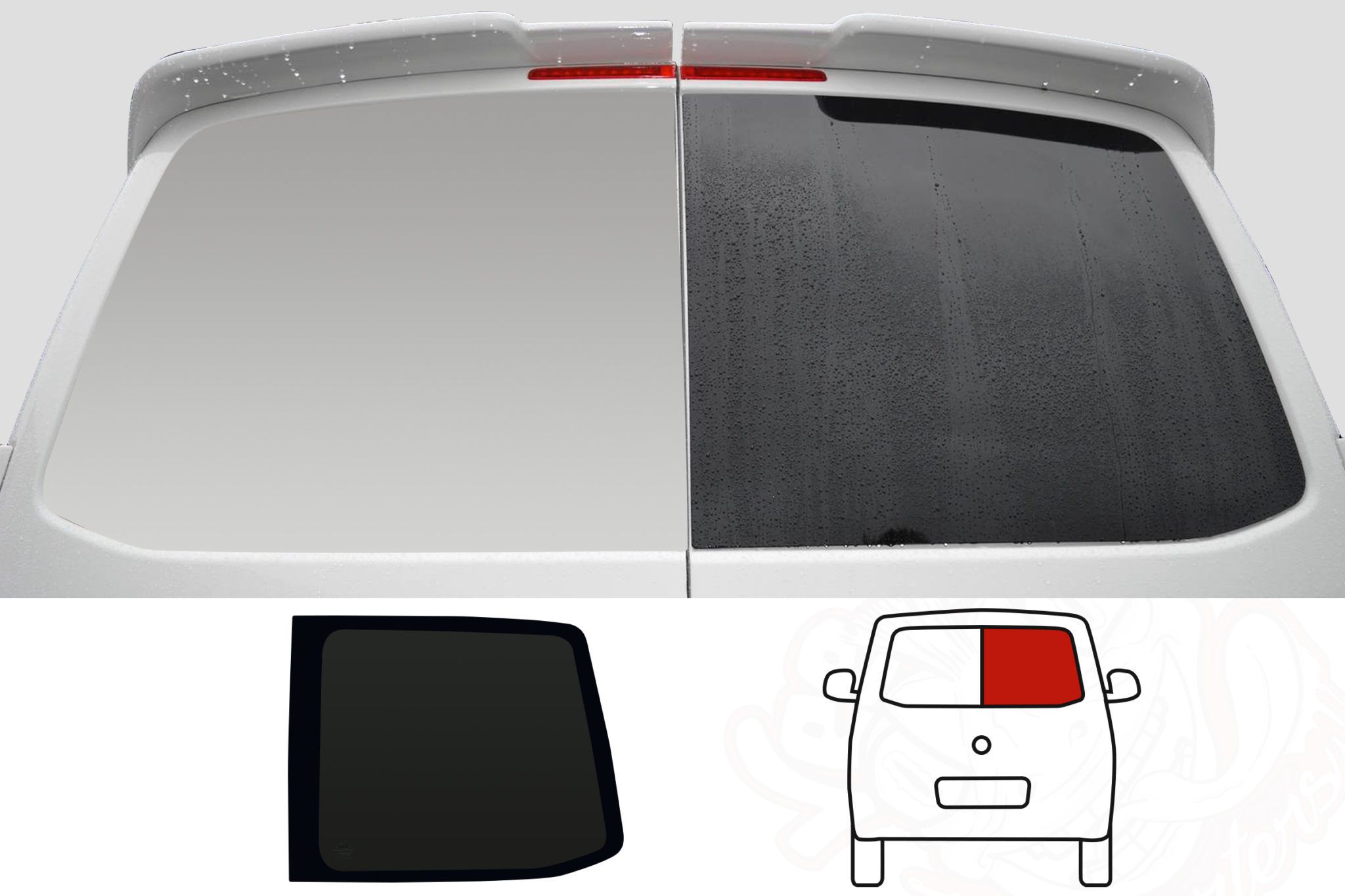 VW T5 Privacy Tinted Twin Door Windows - Vee Dub