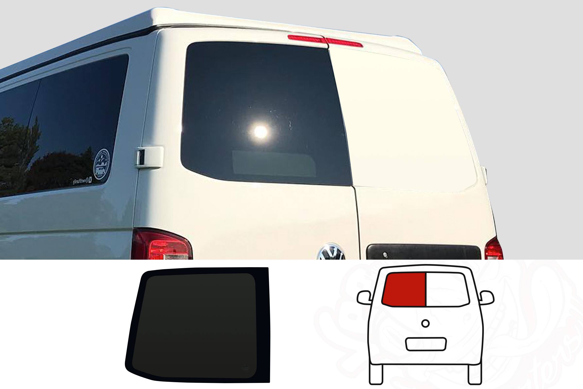 VW T6/T6.1 Twin Rear Door Windows - Vee Dub Transporters