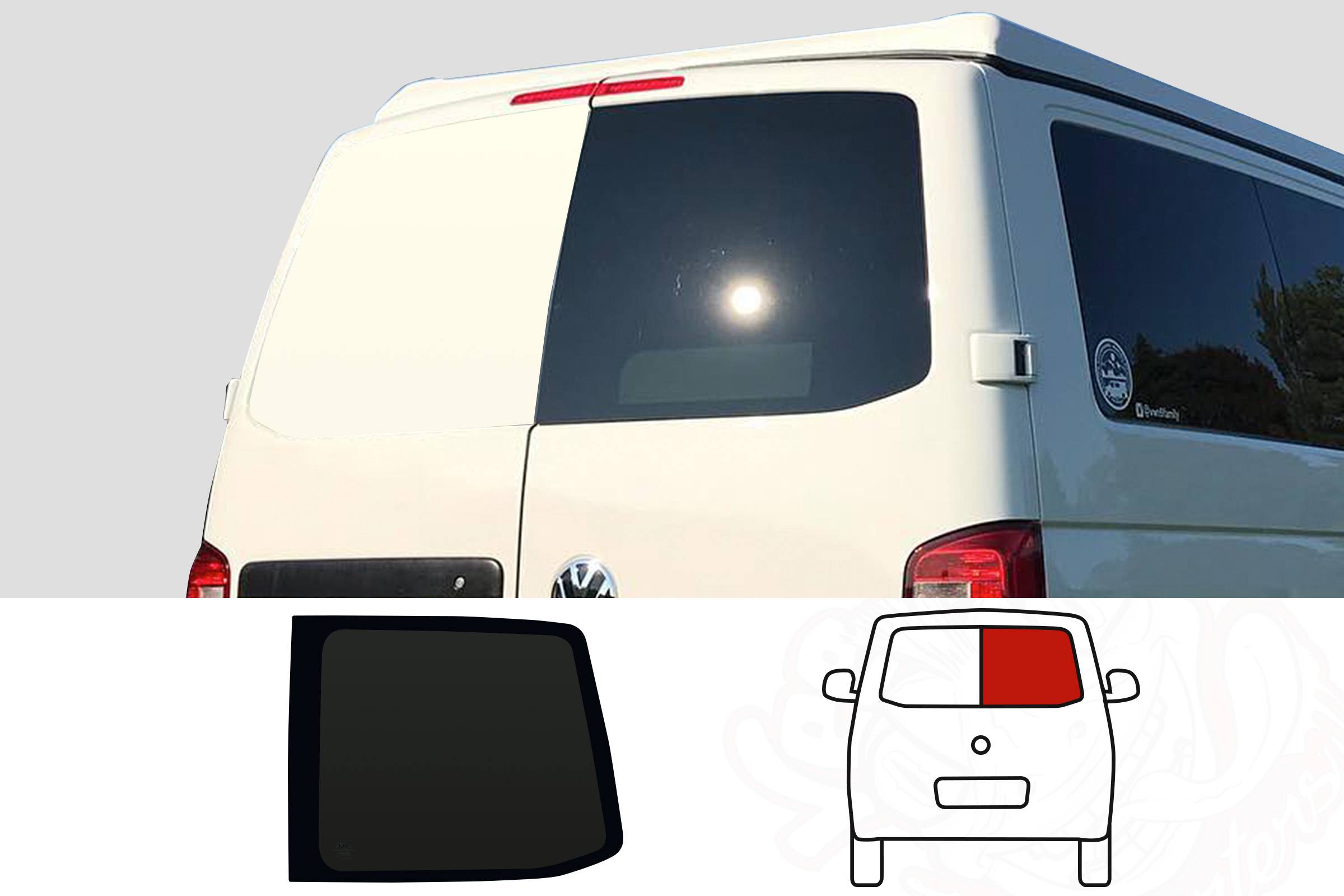 VW T6/T6.1 O/S Twin Rear Door Window - Vee Dub Transporters