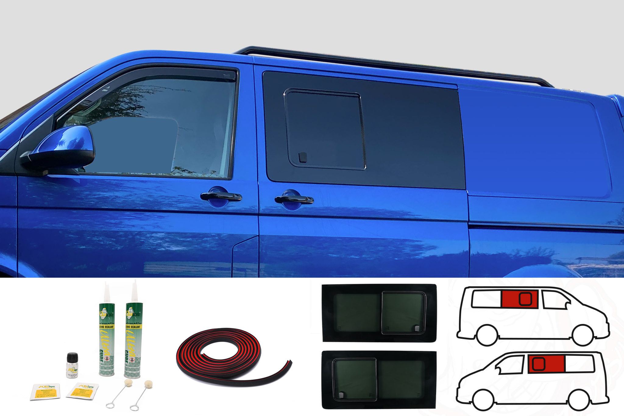 VW T6 Privacy Tinted Conversion Windows - Vee Dub Transporters