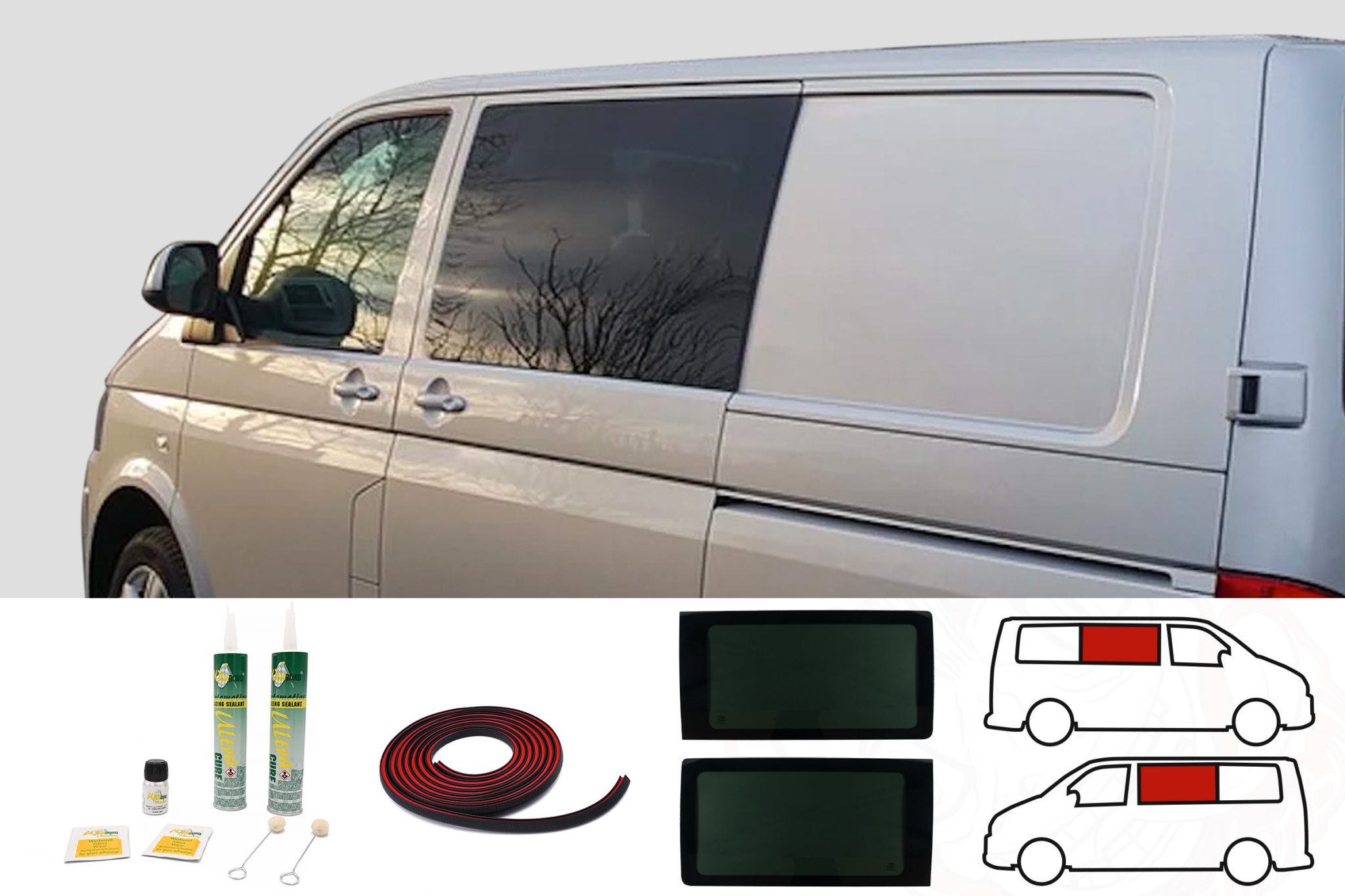 VW T5 Privacy Tinted Conversion Windows - Vee Dub Transporters