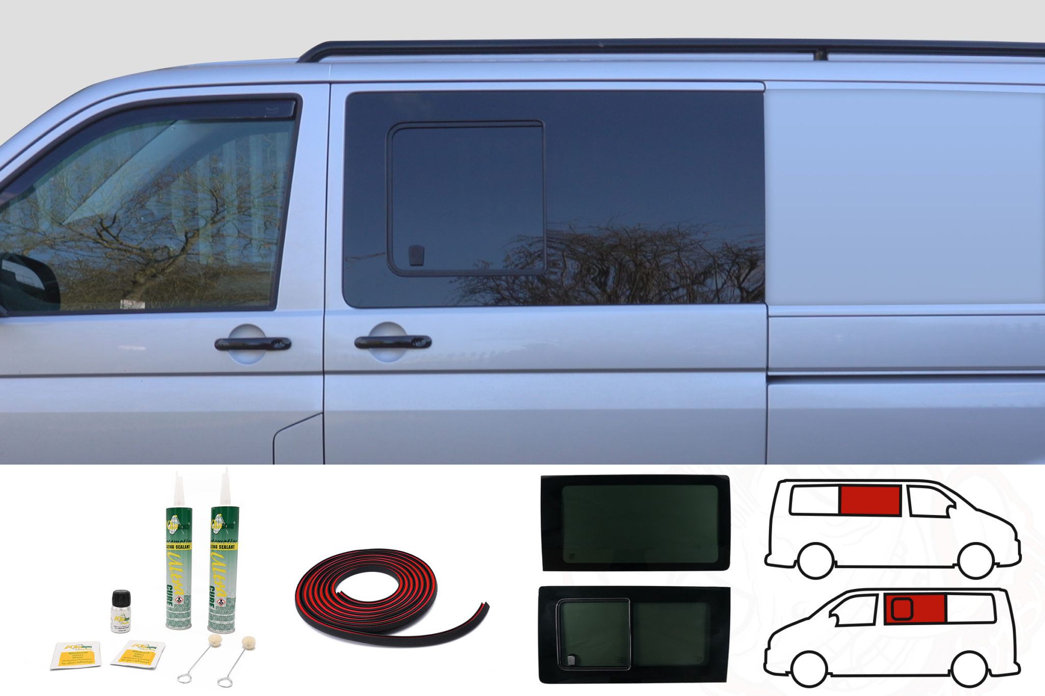 VW T5 Privacy Tinted Conversion Windows - Vee Dub Transporters