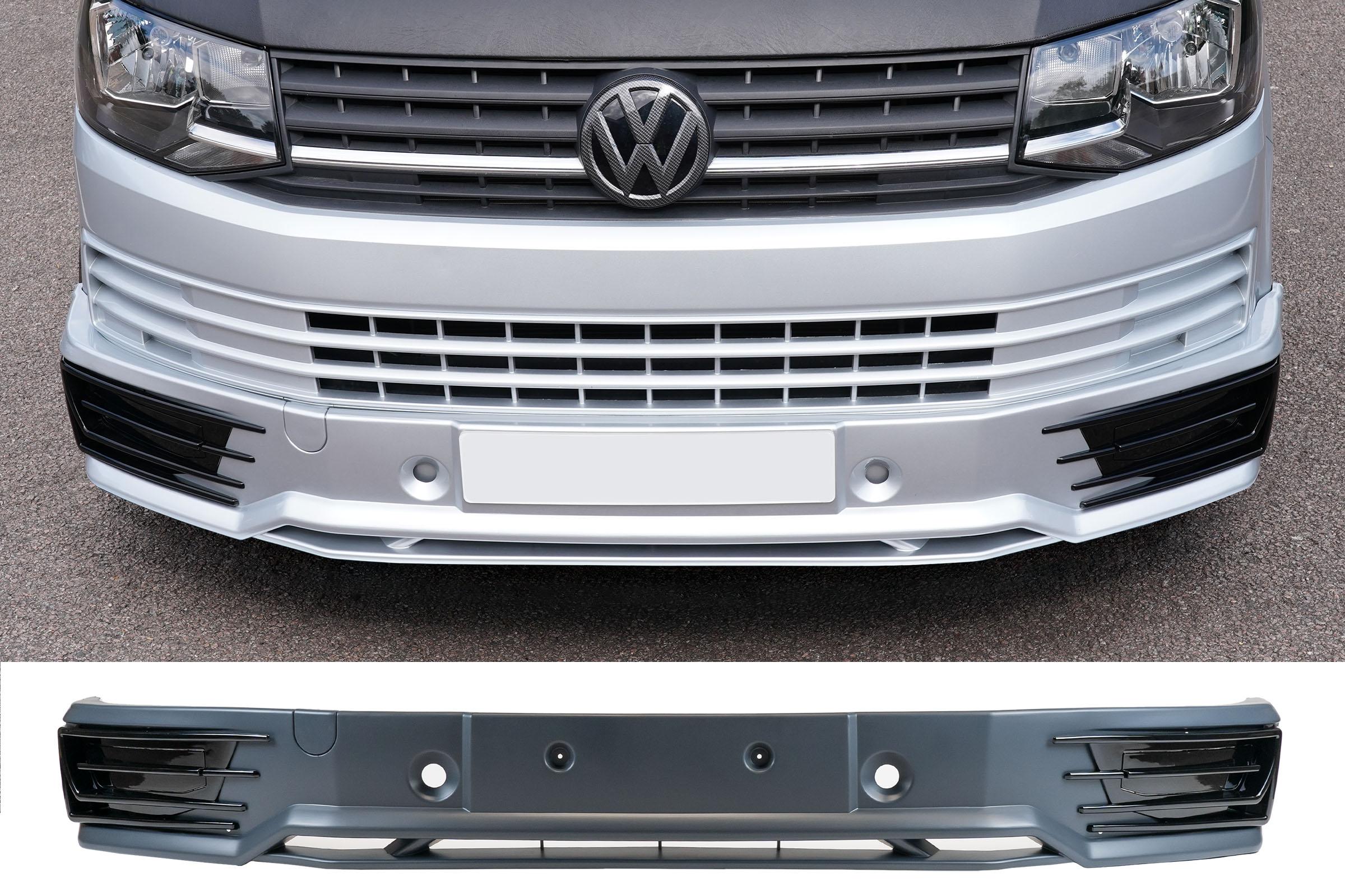 VW T6 Sportline Style Front Spoiler - PP Plastic (Primed) - Vee Dub