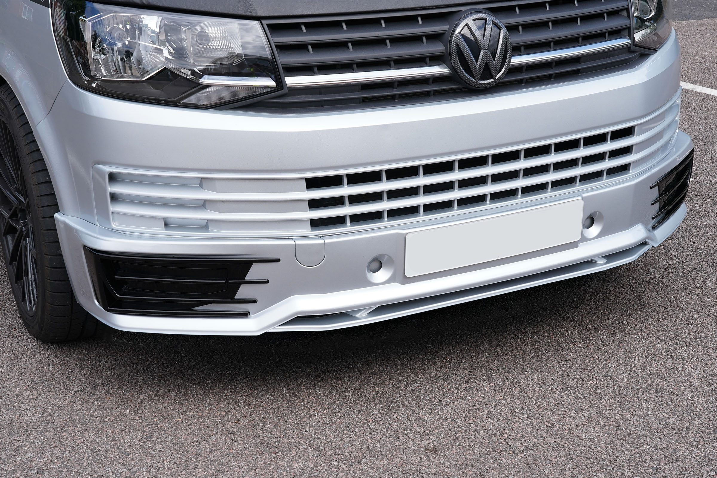 VW T6 Sportline Style Front Spoiler - PP Plastic (Primed) - Vee Dub
