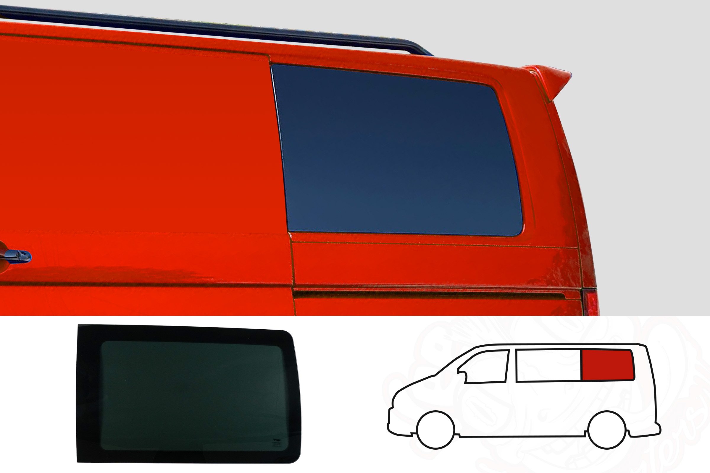 VW T6/T6.1 N/S/Rear Quarter Window - Vee Dub Transporters