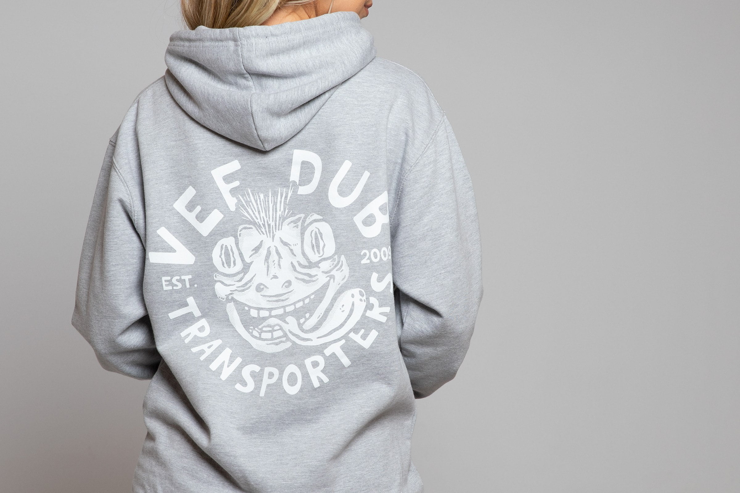 The Classic Dub Hoodie - Grey - Vee Dub Transporters