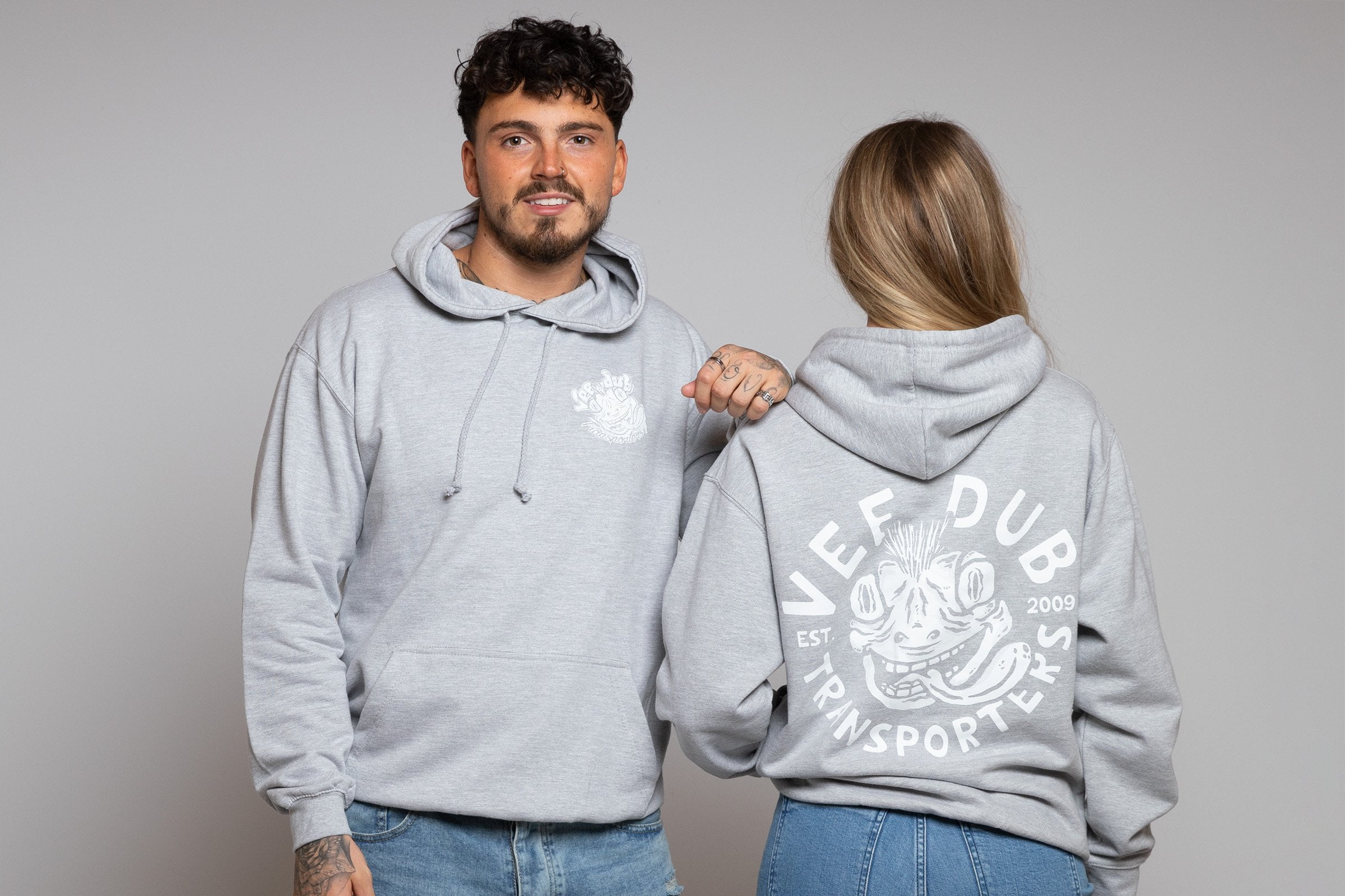 The Classic Dub Hoodie - Grey - Vee Dub Transporters