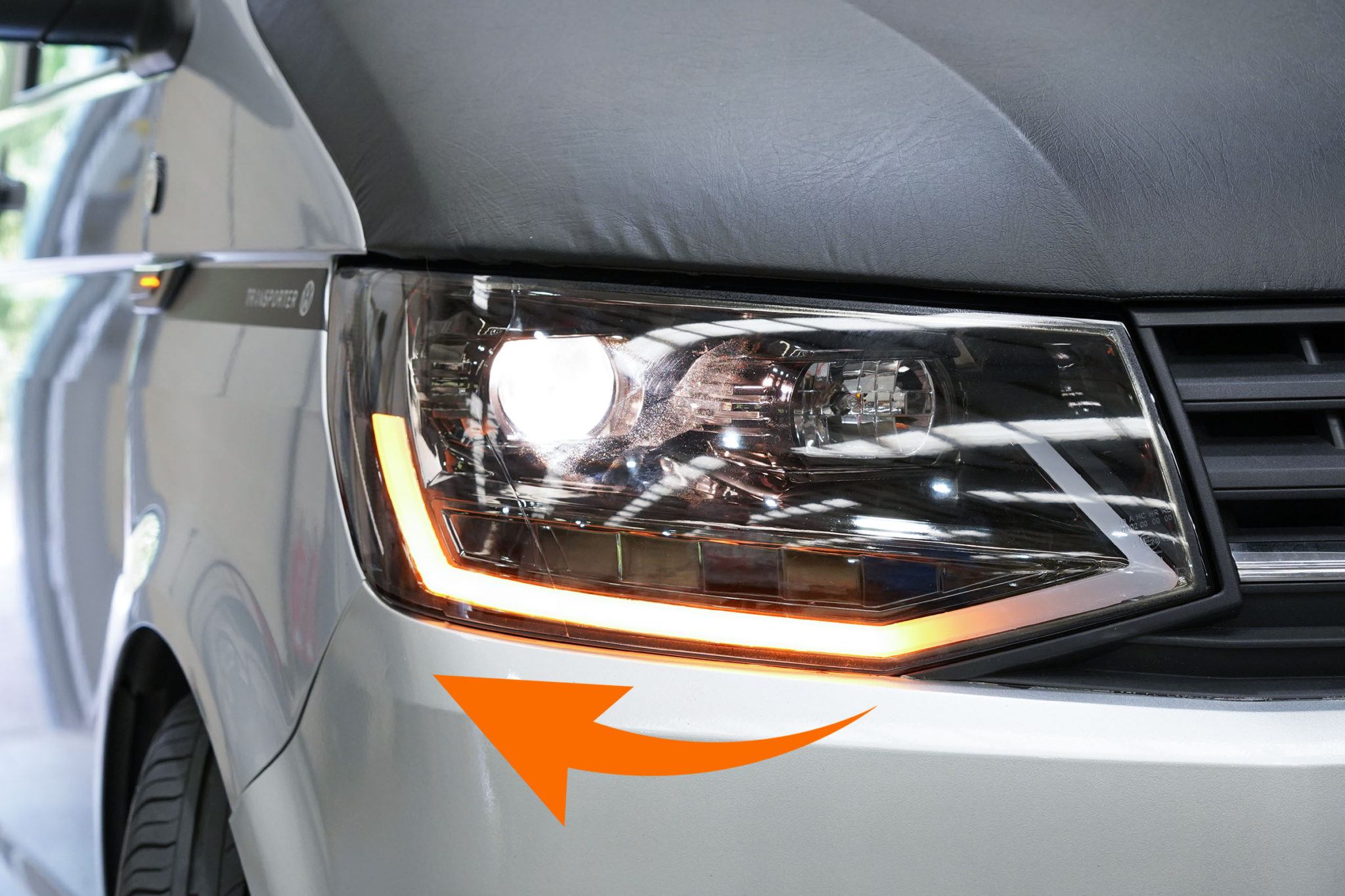 T6 Black LightBar Headlights - Vee Dub Transporters