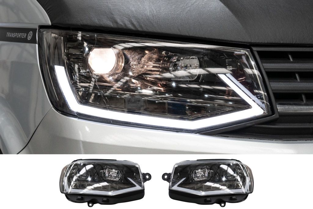 T6 Black LightBar Headlights - Vee Dub Transporters