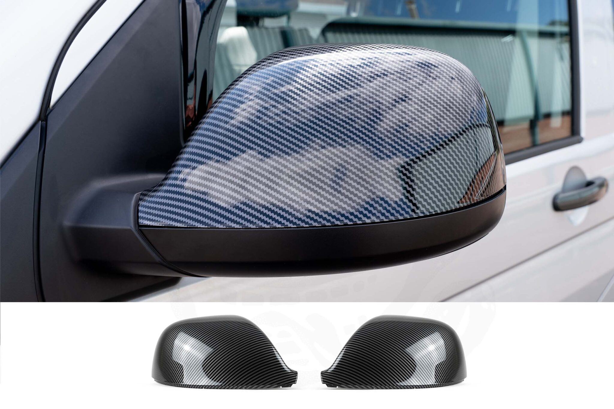 VW T5/T5.1 Pair Of Wing Mirror Covers - Carbon Fibre Effect - VD