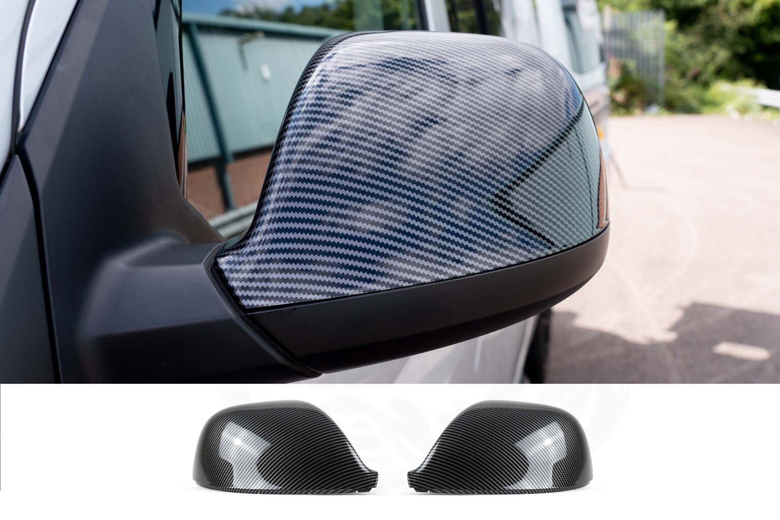 VW T6/T6.1 Pair Of Wing Mirror Covers - Carbon Fibre Effect - VD