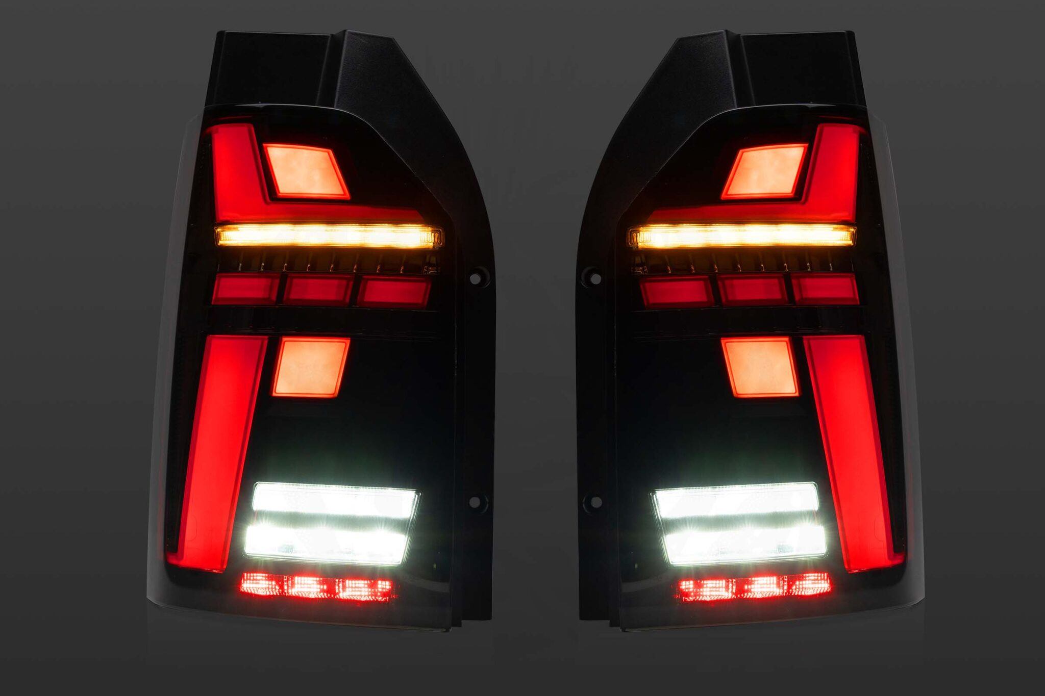 VW T6 Smoked LED Rear Lights With Dynamic Indicator